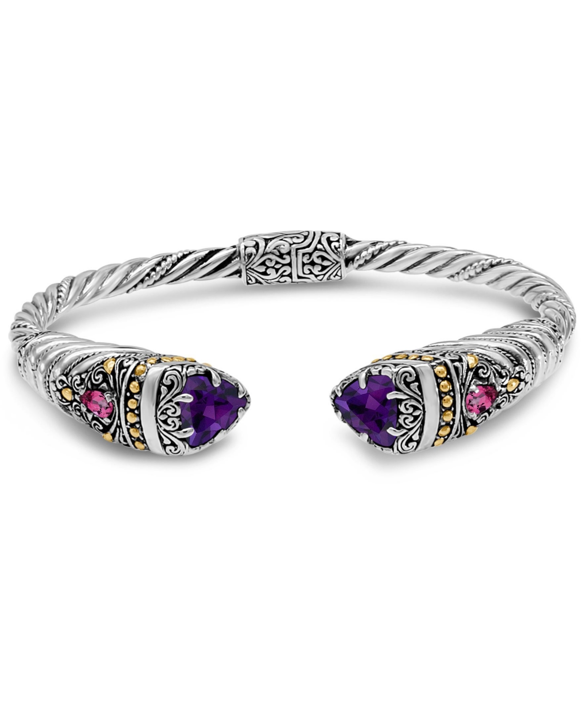 Click here for Devata Amethyst and Uluwatu Cuff Bracelet in Sterl... prices