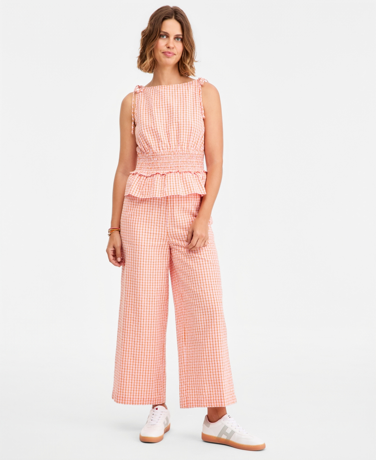 Click here for Tommy Hilfiger Womens Seersucker Straight Cotton P... prices