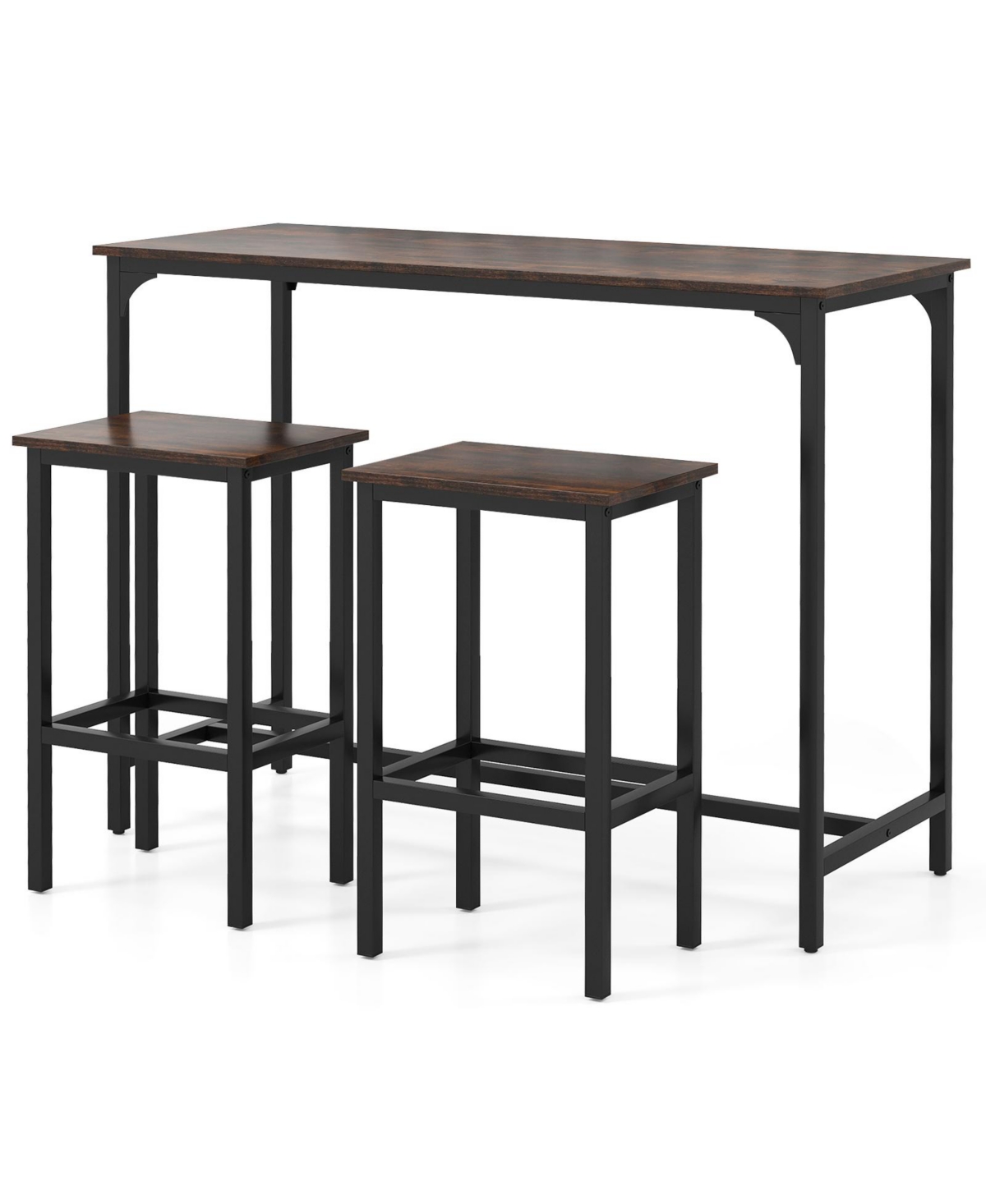 Click here for Slickblue 3 Piece Industrial Dining Table Set Coun... prices