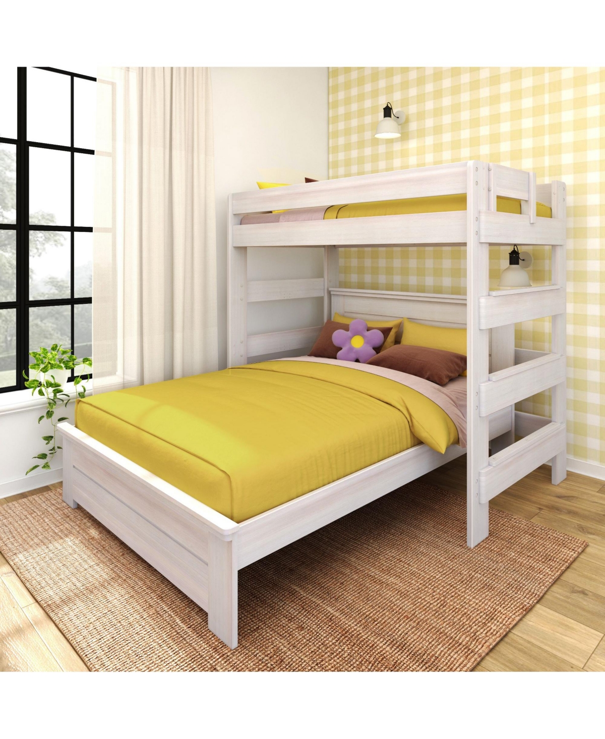 Click here for Max & Lily Farmhouse Twin Over Panel Queen L-Shape... prices