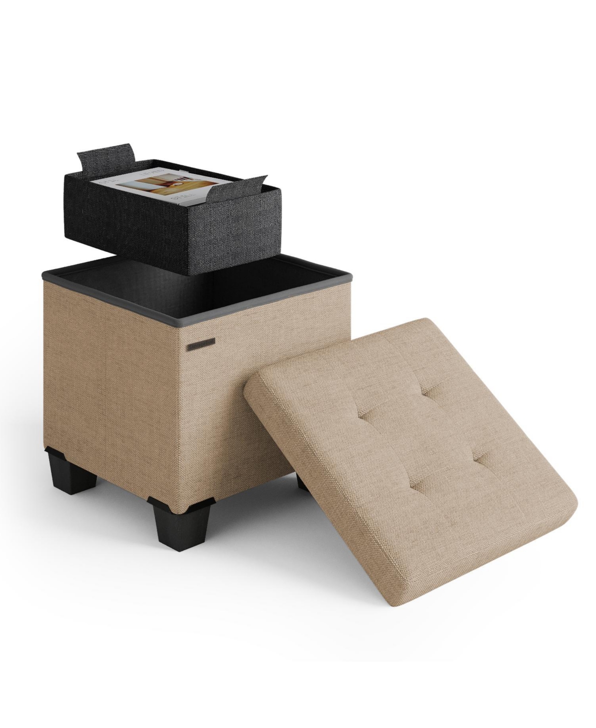 Click here for Nestl 15 Inch Ottoman Storage Bench with Storage B... prices