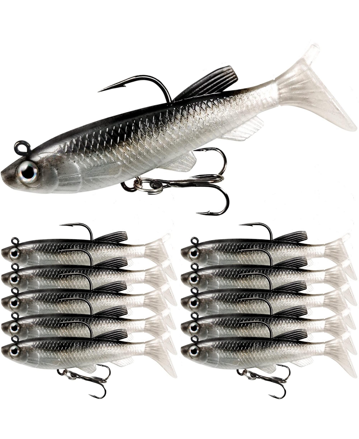 Click here for Gnuadz Soft Swimbaits Pre-rigged Jig Heads Paddle... prices