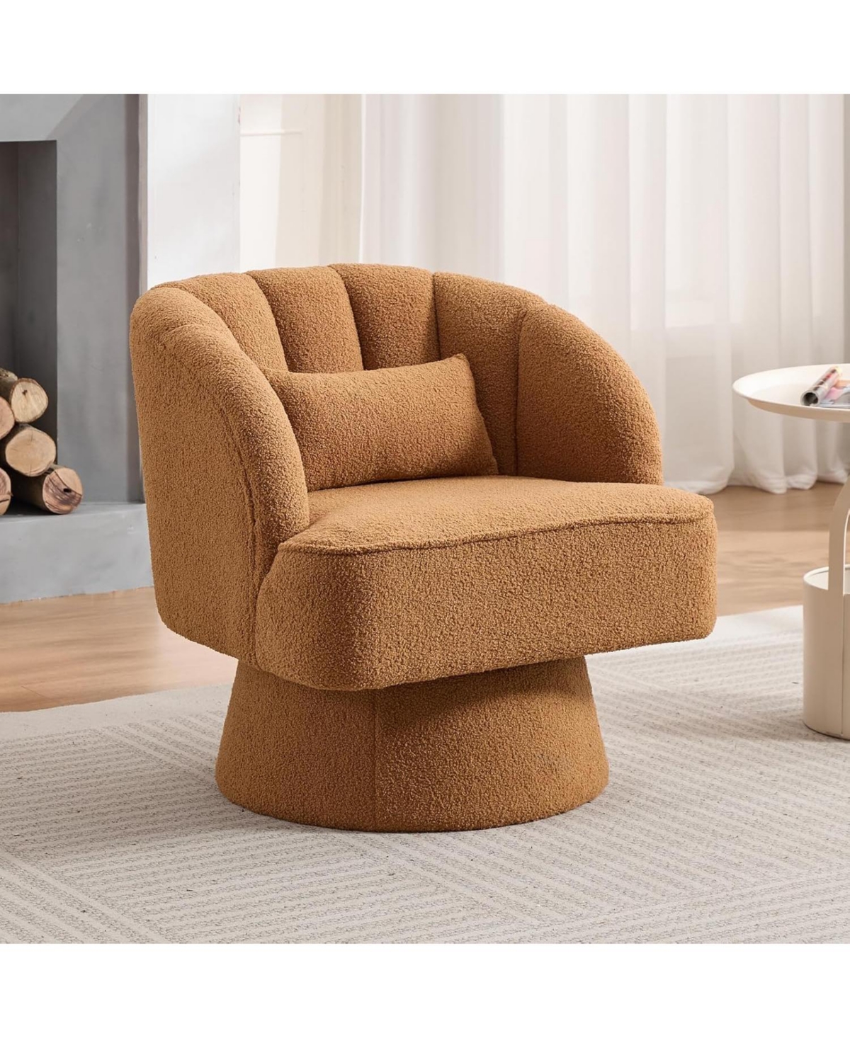 Click here for gaomon Modern Swivel Barrel Accent Chair 360 Teddy... prices