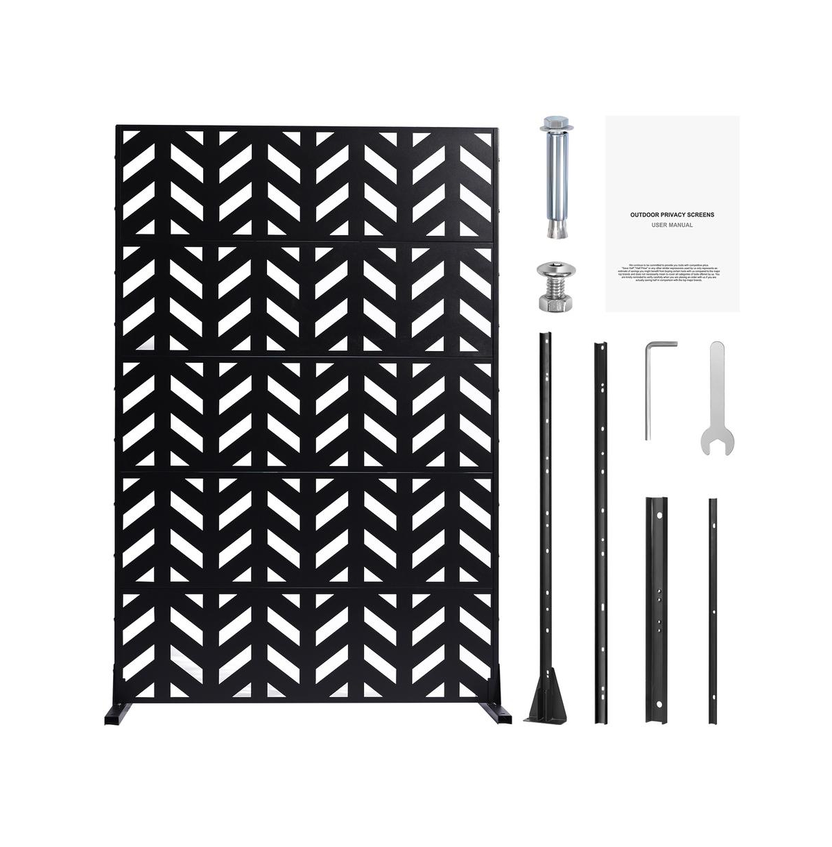 Click here for Sugift 47 x 72 in Freestanding 5-Panel Metal Priva... prices