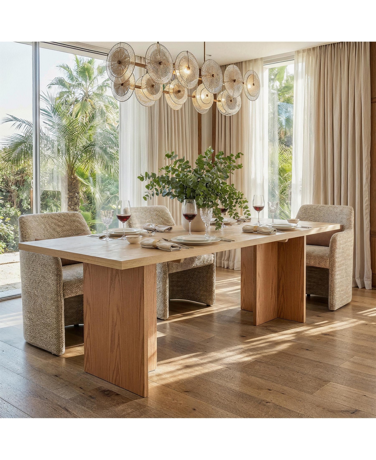 Click here for Homsee 7feet Solid Wood Dining Table Farmhouse Kit... prices