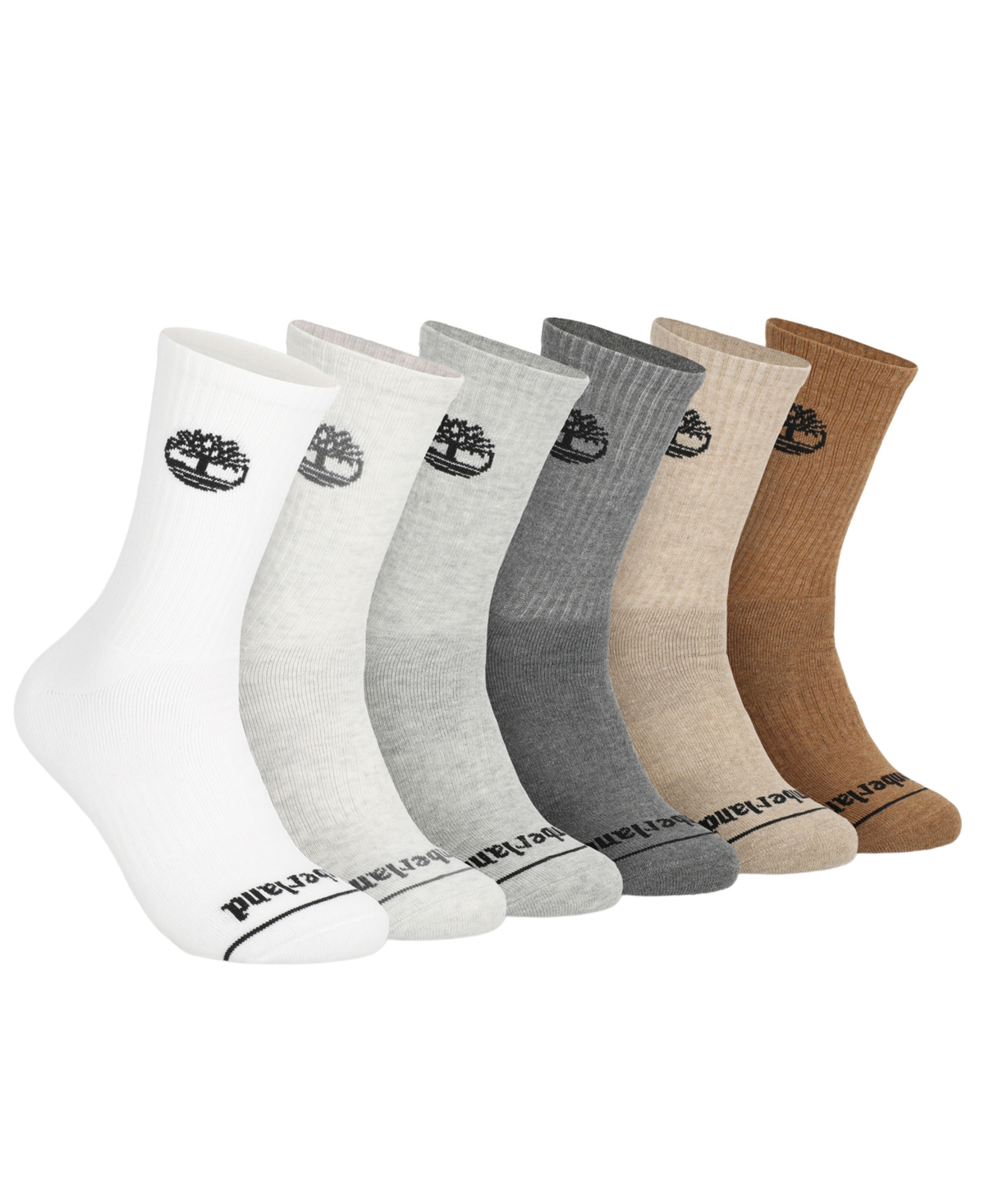 Click here for Timberland Mens 6-Pack Millboro Crew Socks - Oatme... prices