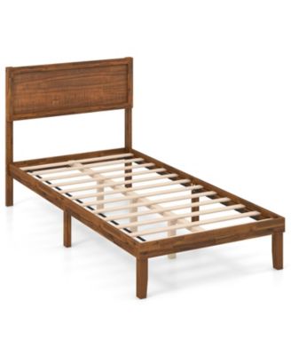 Click here for Slickblue Bed Frame With Headboard Sturdy Wooden S... prices