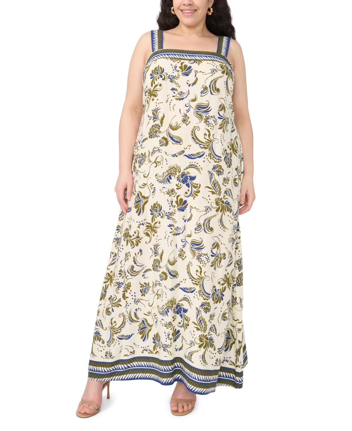 Click here for Vince Camuto Plus Size Thick Strap Printed Maxi Dr... prices