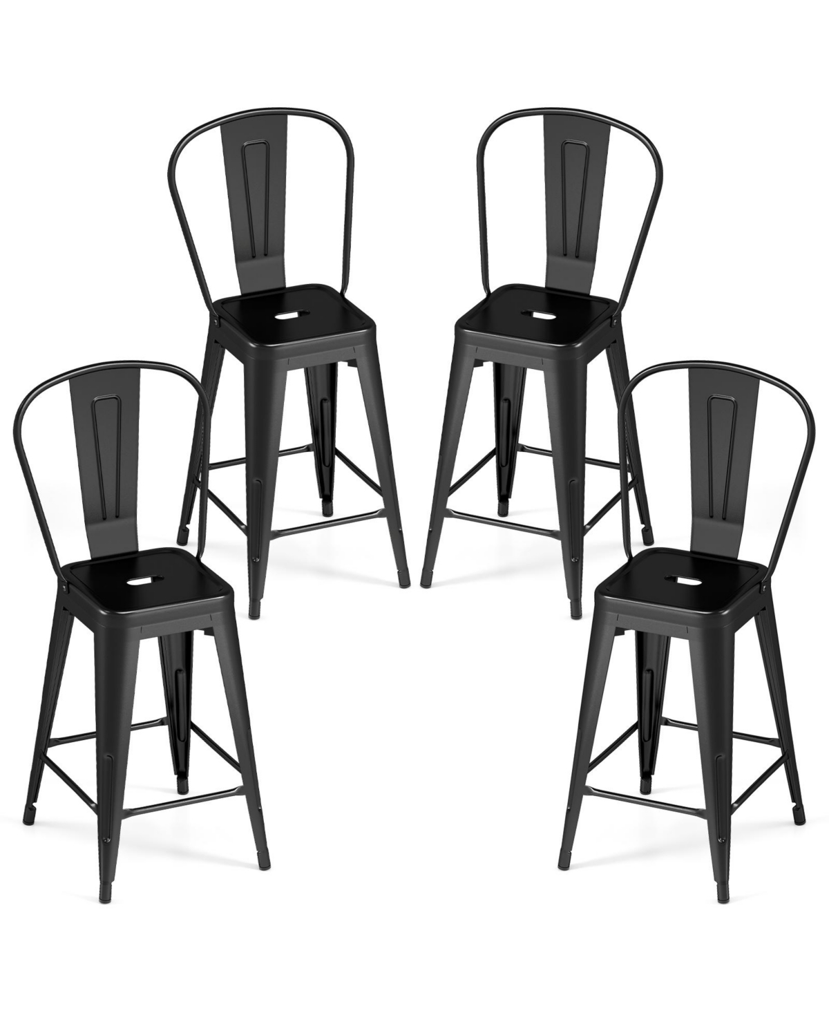 Click here for Gymax Metal Bar Stools Set of 4 24 Counter Height... prices