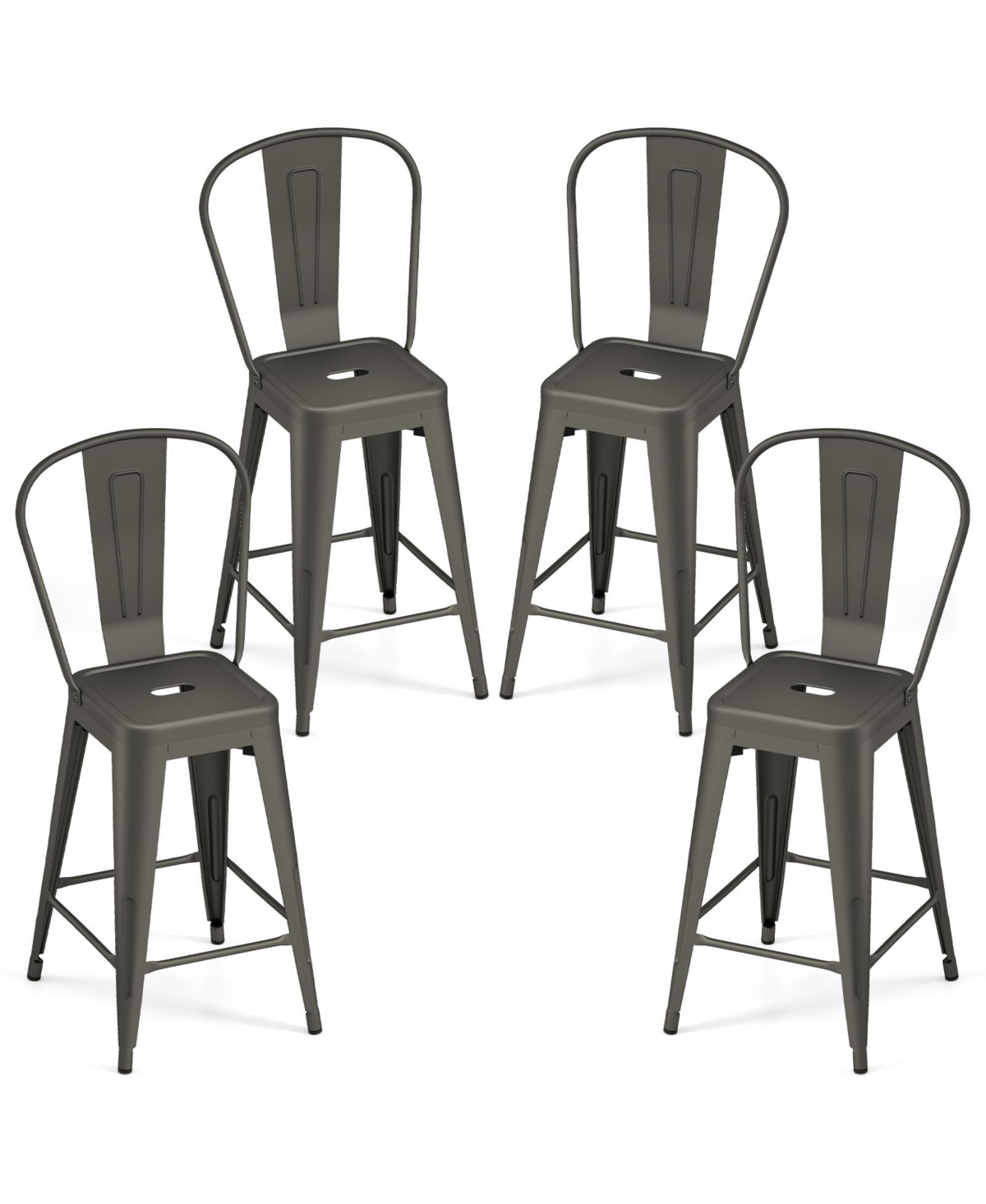 Click here for Gymax Metal Bar Stools Set of 4 24 Counter Height... prices