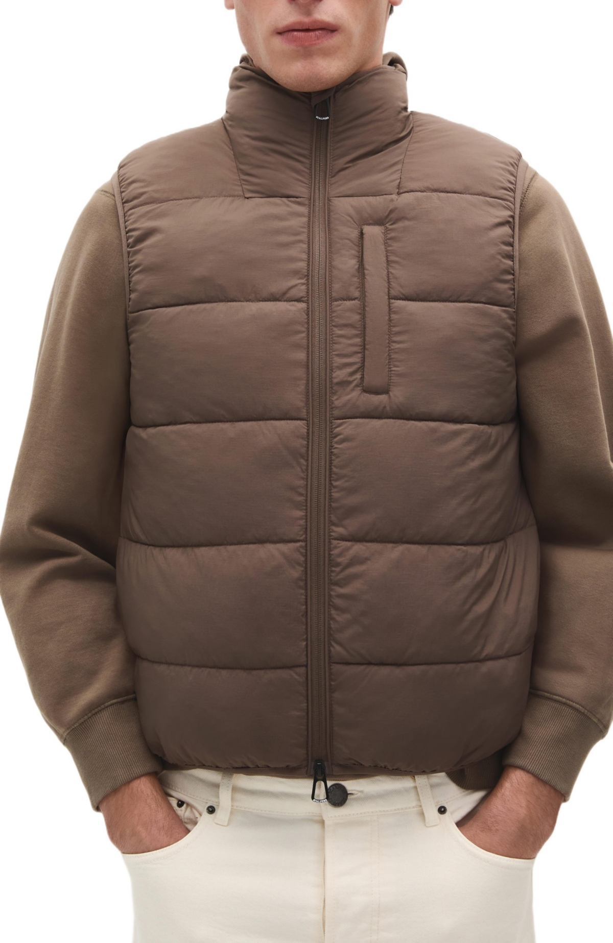 Click here for Scalpers Mens Charlie Vest Jacket - Brown prices