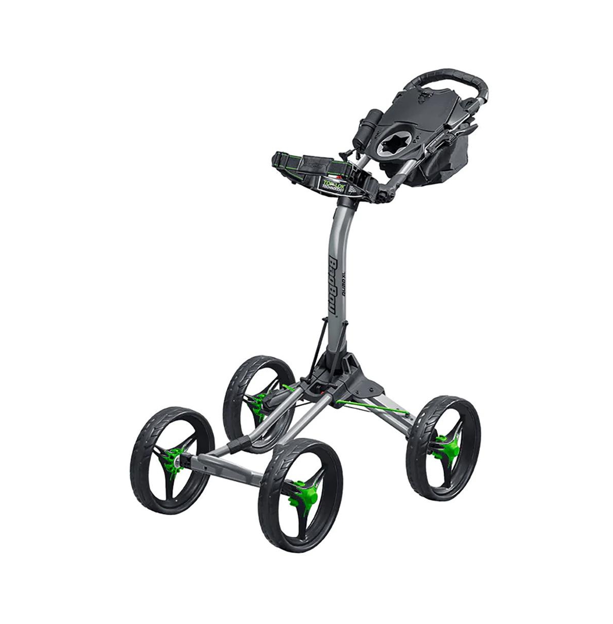 Click here for Bag Boy Quad Xl Golf Push Cart - Gray/lime prices