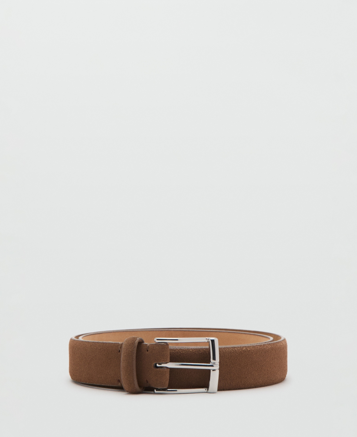 Click here for Mango Mens Suede Leather Belt - Medium Brown prices