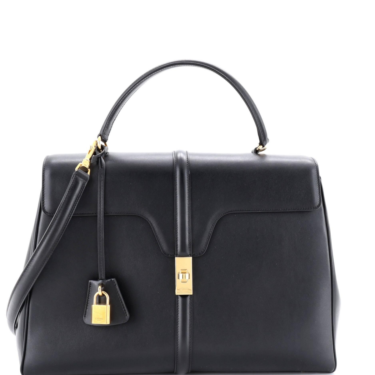 Click here for Pre-Owned Celine Large 16 Top Handle Bag Smooth Ca... prices