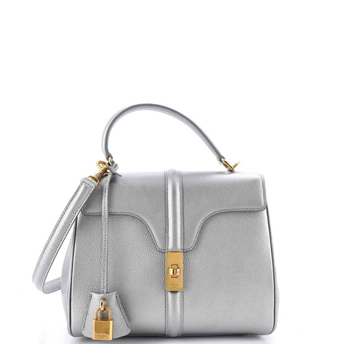 Click here for Pre-Owned Celine Small 16 Top Handle Bag Grained C... prices