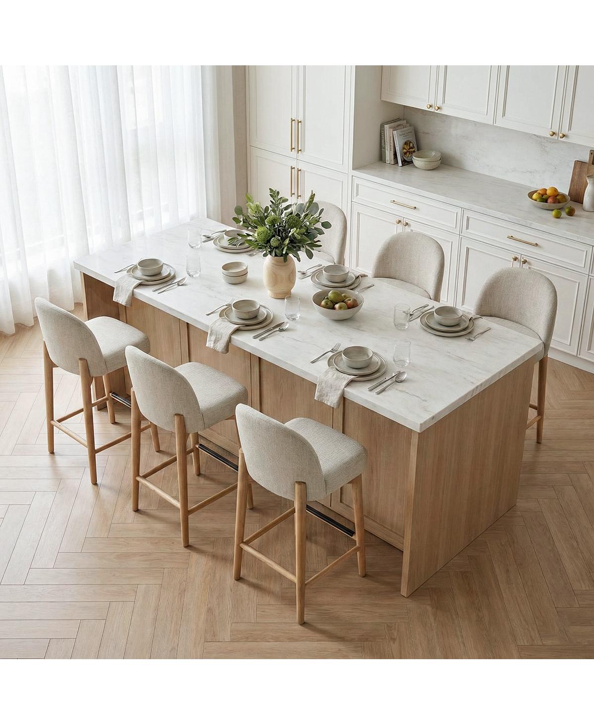 Click here for Maison Boucle 25.5 Counter Height Linen Upholstere... prices