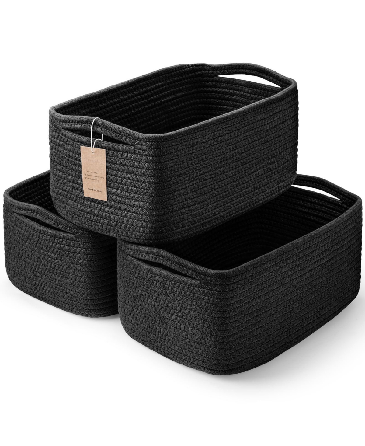 Click here for Gnuadz 3Piece Woven Rope Storage Baskets with Hand... prices