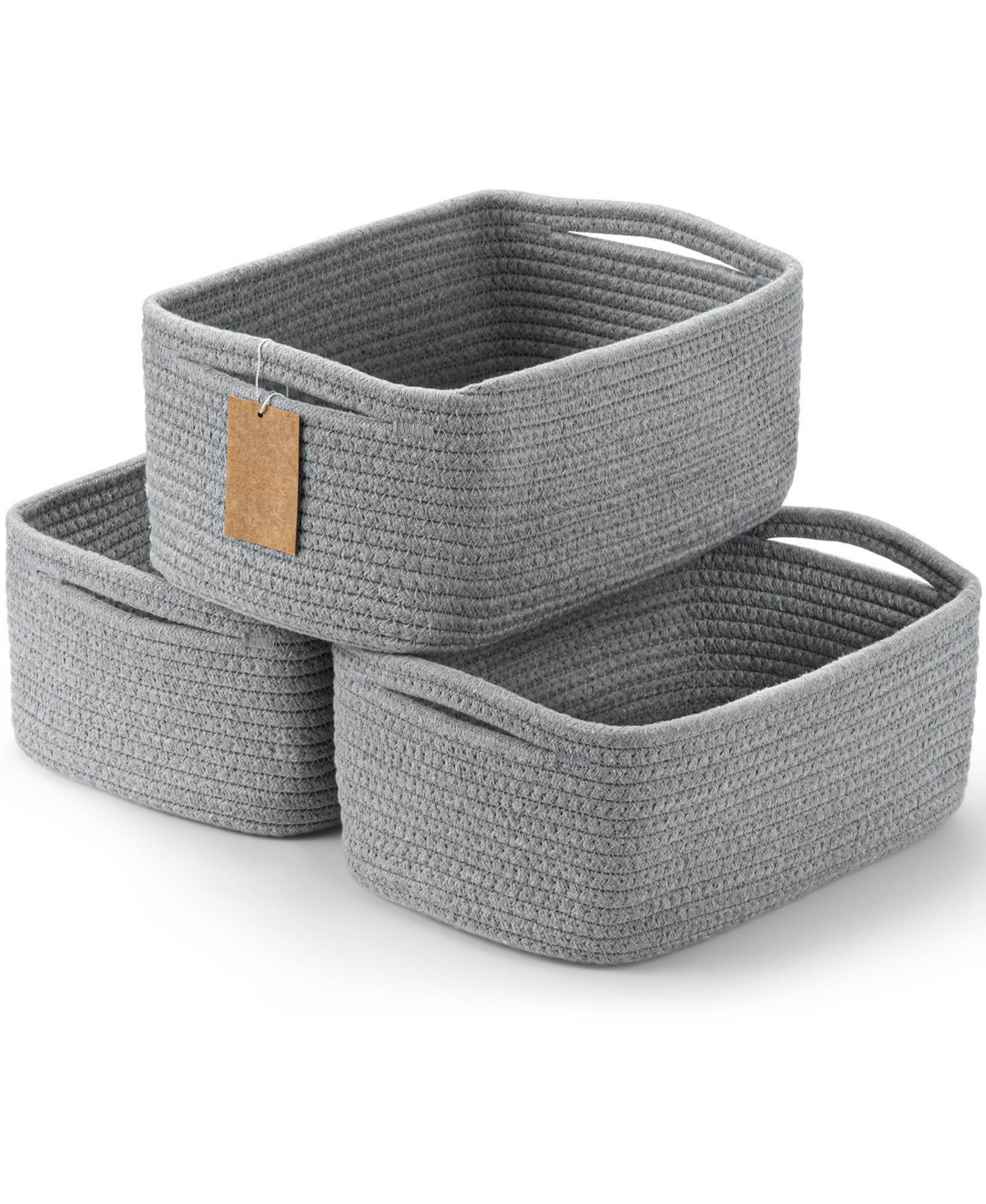 Click here for Gnuadz 3Piece Woven Rope Storage Baskets with Hand... prices