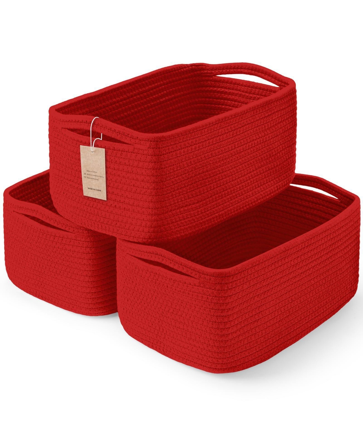 Click here for Gnuadz 3Piece Woven Rope Storage Baskets with Hand... prices