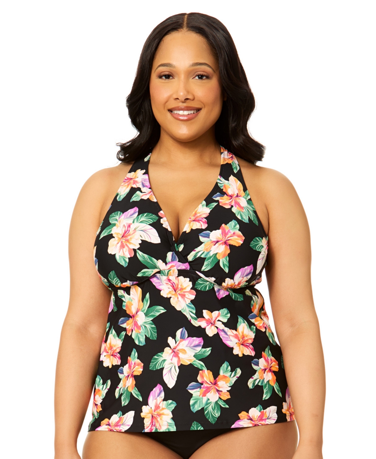 Click here for Island Escape Plus Size V-Neck Race Back Tank Top... prices