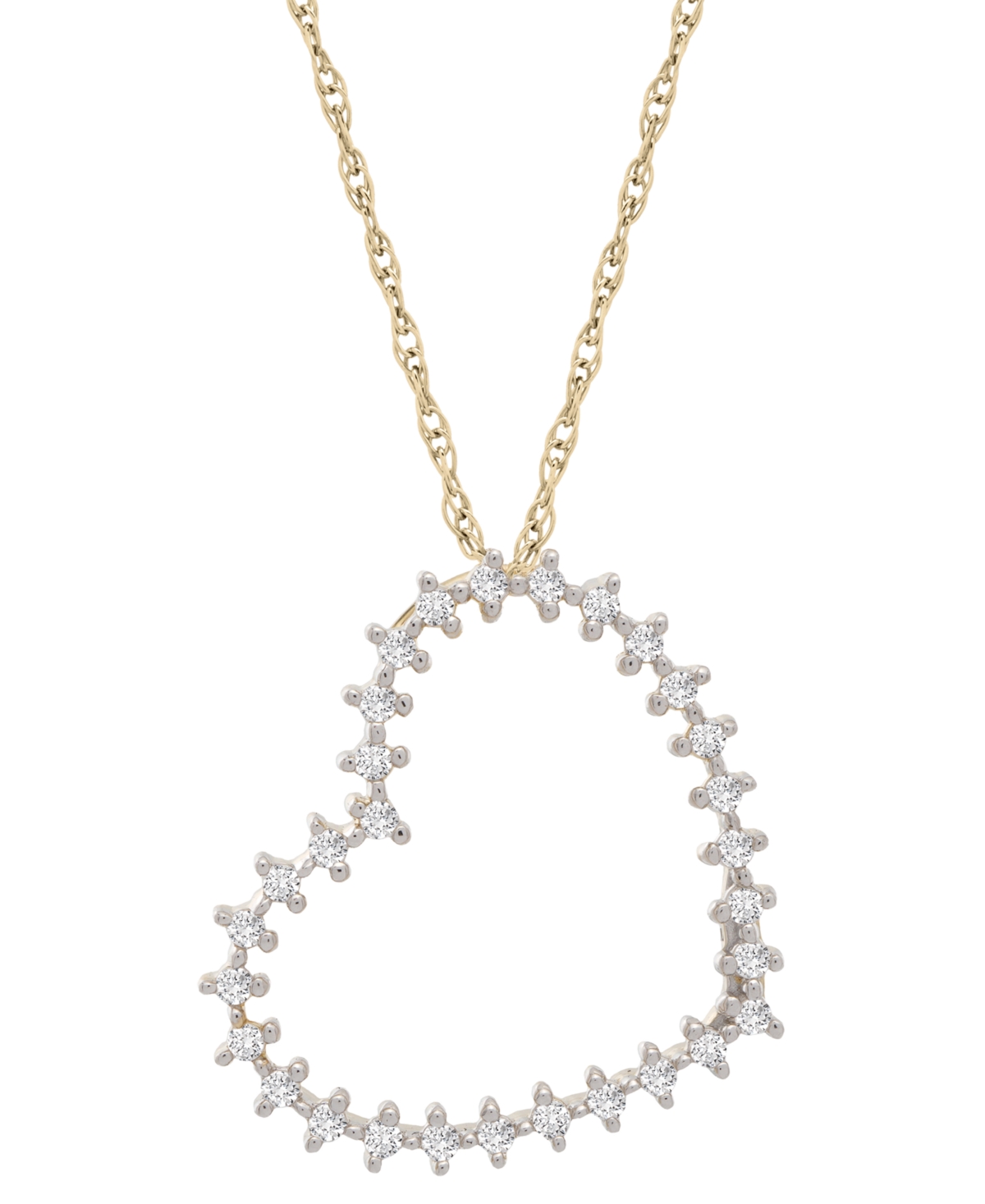 Click here for Macys Diamond Heart Pendant Necklace (1/6 ct. t.w.... prices