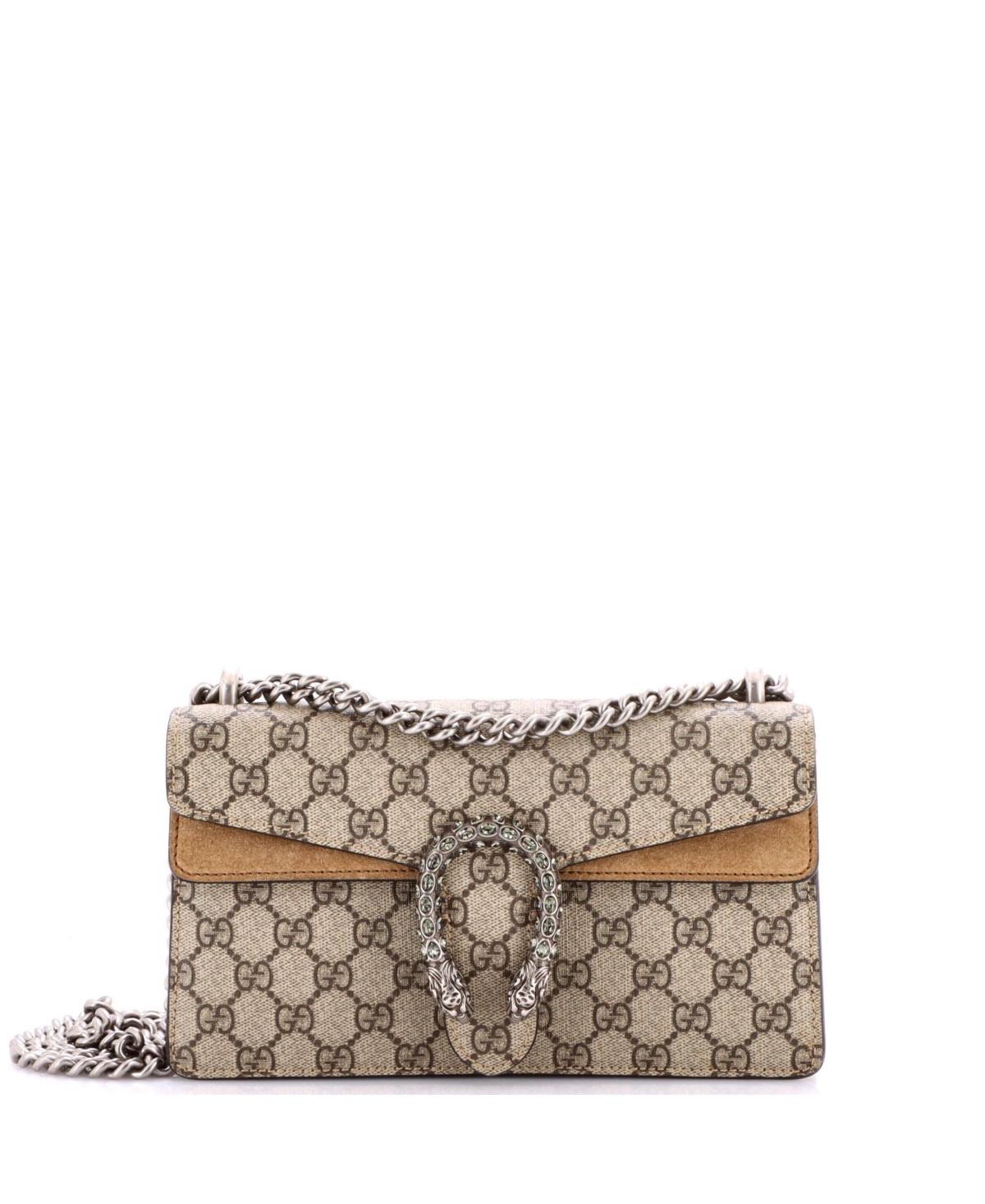 Click here for Pre-Owned Gucci Small Dionysus Bag Gg Coated Canva... prices