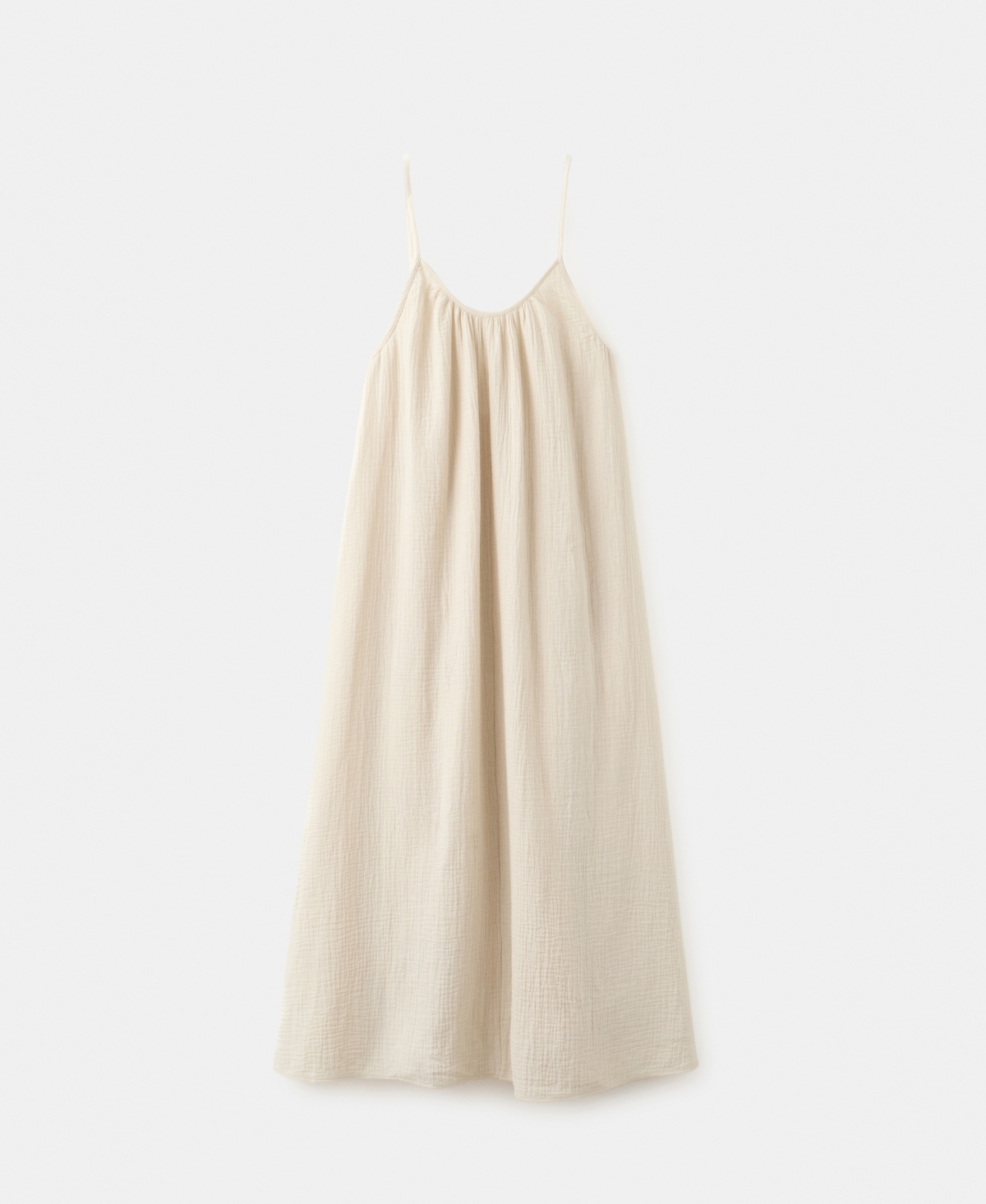 Click here for Mango Womens Long Chiffon Dress - Ecru prices