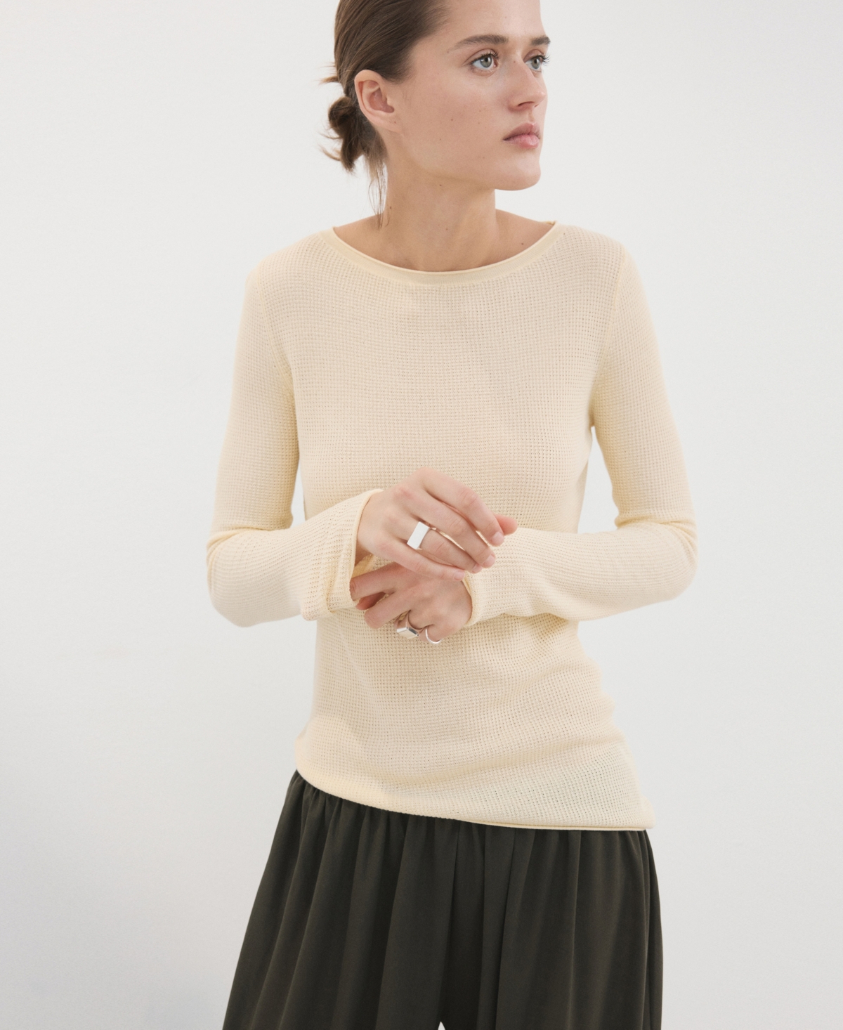 Click here for Mango Womens Fine-Knit Sweater - Pastel Yellow prices