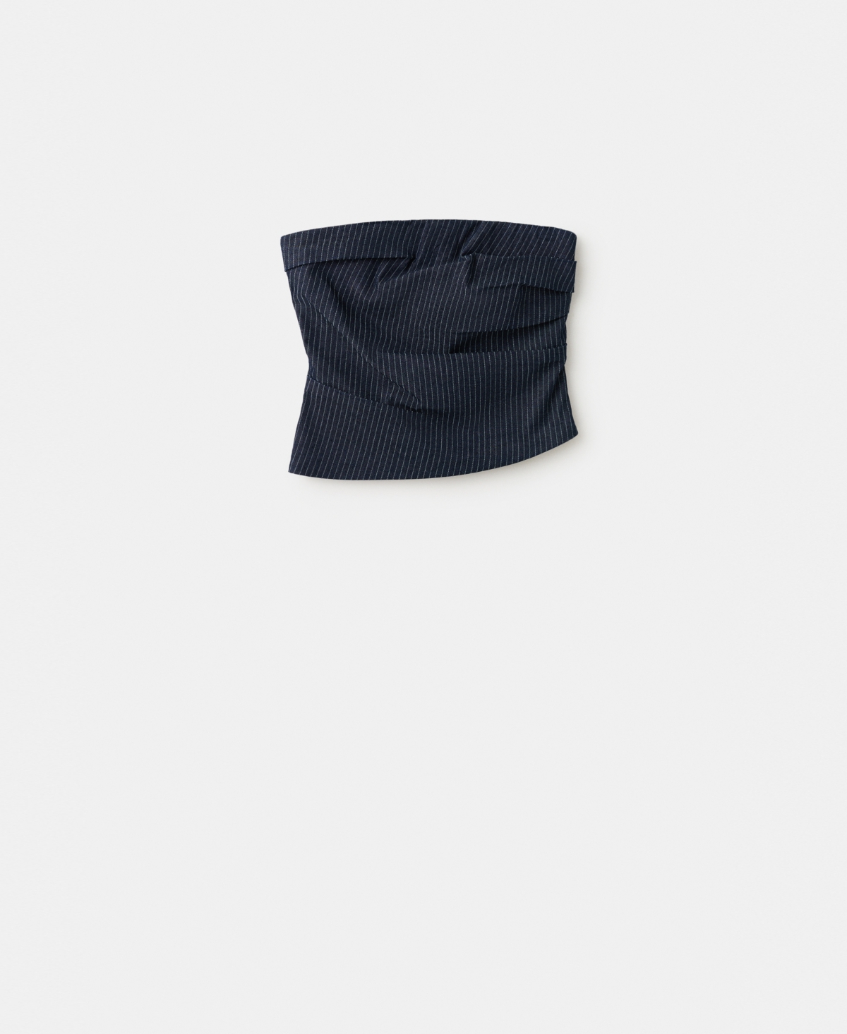 Click here for Mango Womens Asymmetrical Strapless Top - Indigo B... prices