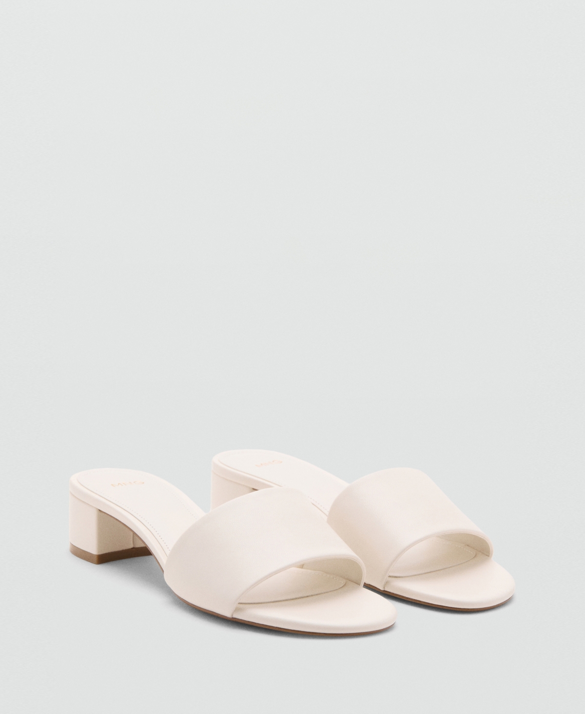 Click here for Mango Womens Strap Block-Heel Sandals - Ecru prices
