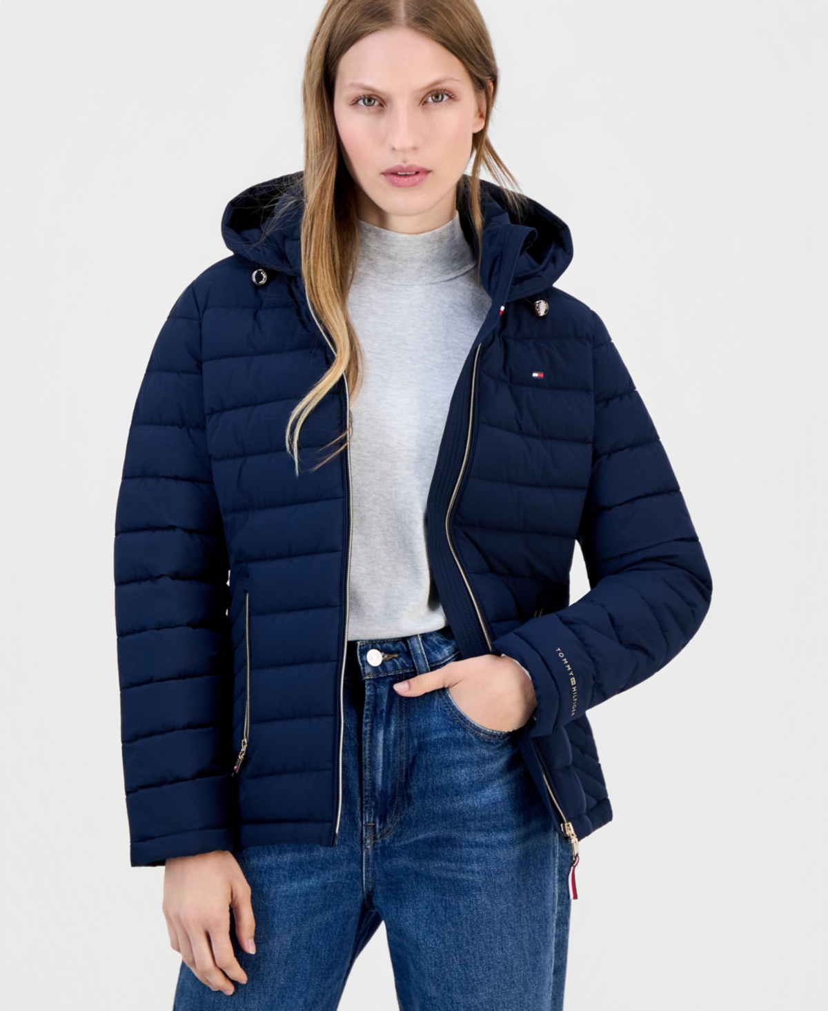 Click here for Tommy Hilfiger Womens Petite Hooded Packable Quilt... prices