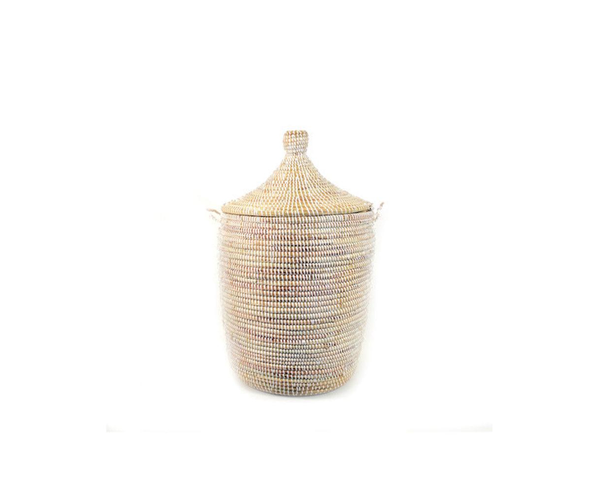 Click here for Mbare  Dou Lid Storage Basket Monochrome - White prices