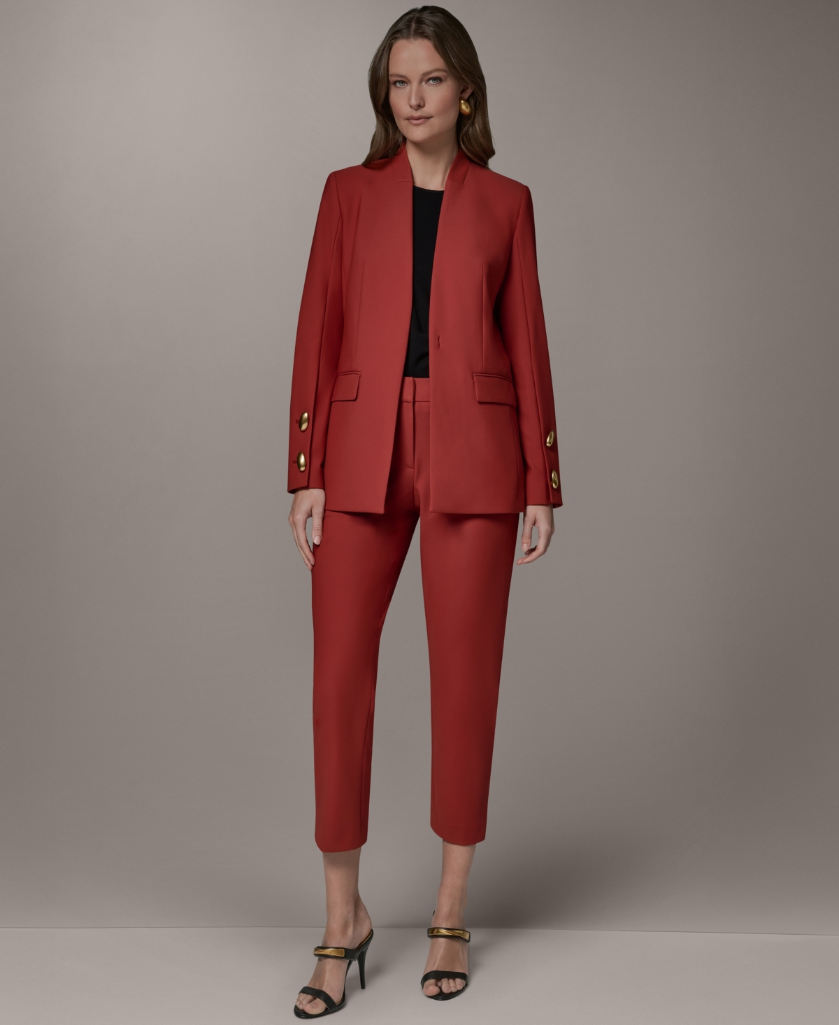 Click here for Donna Karan New York Womens Collarless Blazer - Su... prices