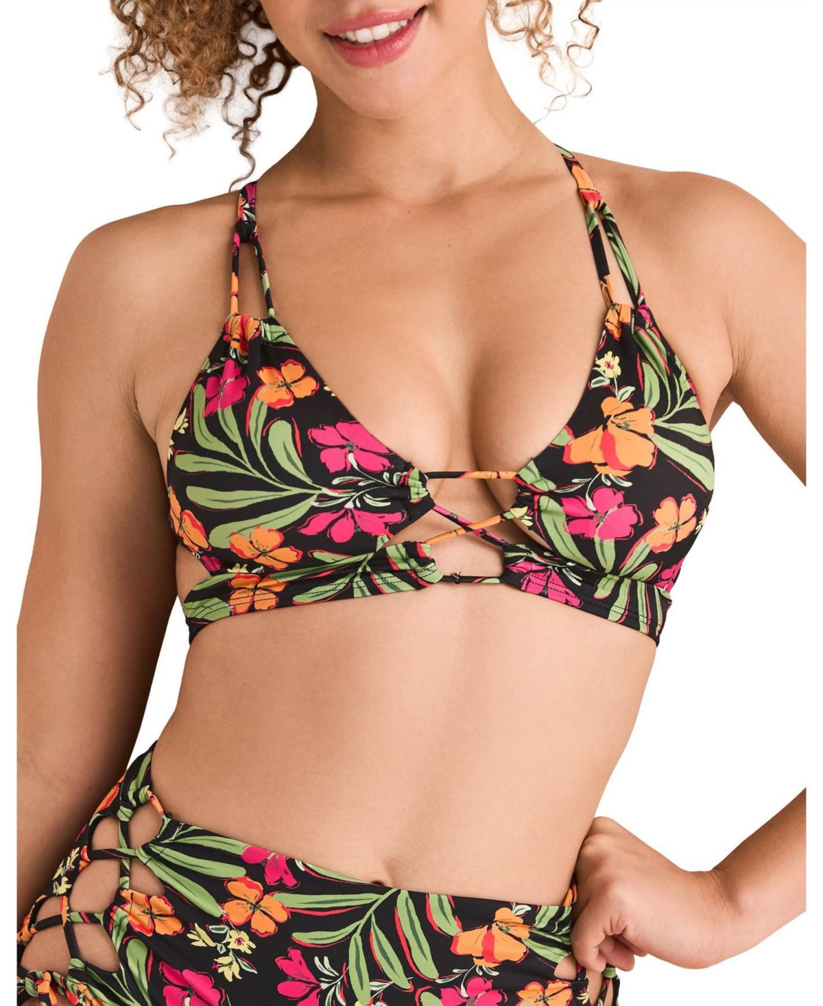 Click here for Tatiana Womens Swimwear Bra Top - Tropical black prices