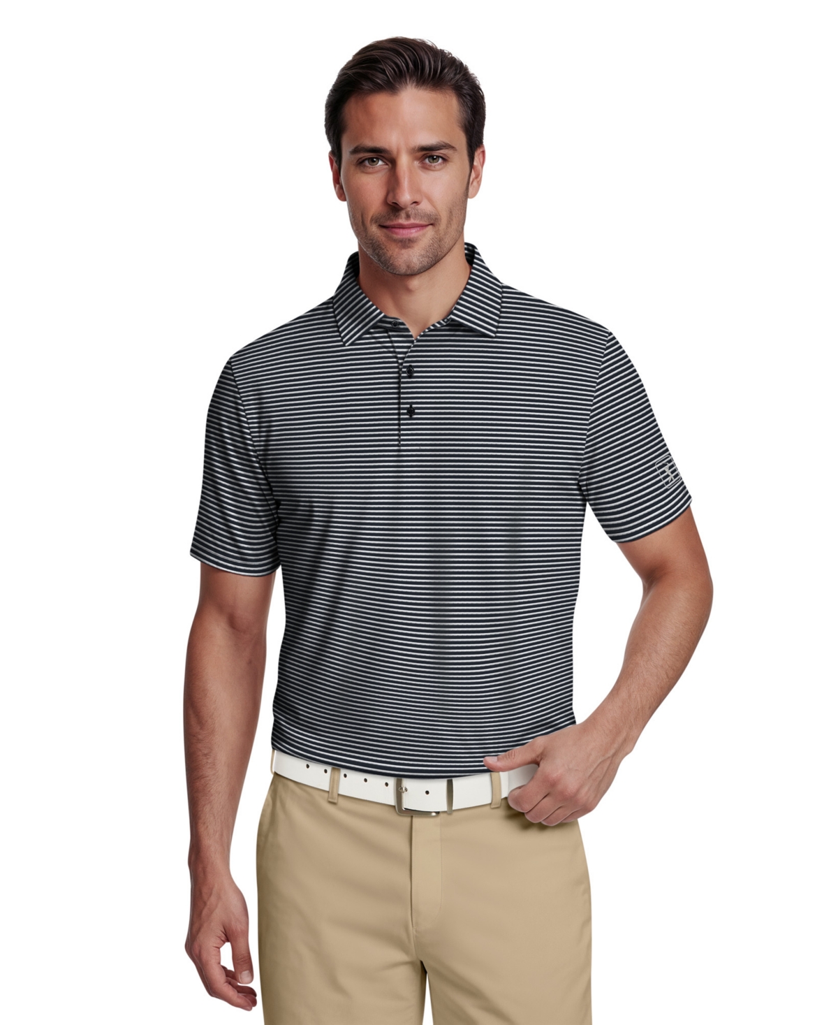 Click here for Pga Tour Mens Feeder Stripe Golf Polo Shirt - Cavi... prices
