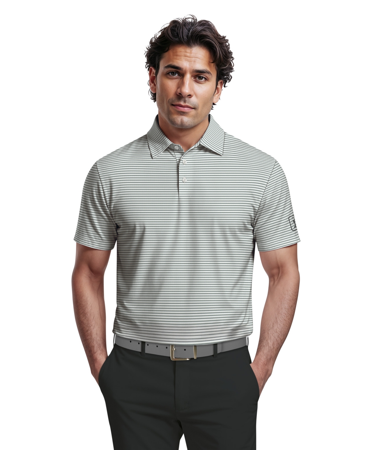 Click here for Pga Tour Mens Feeder Stripe Golf Polo Shirt - Brig... prices