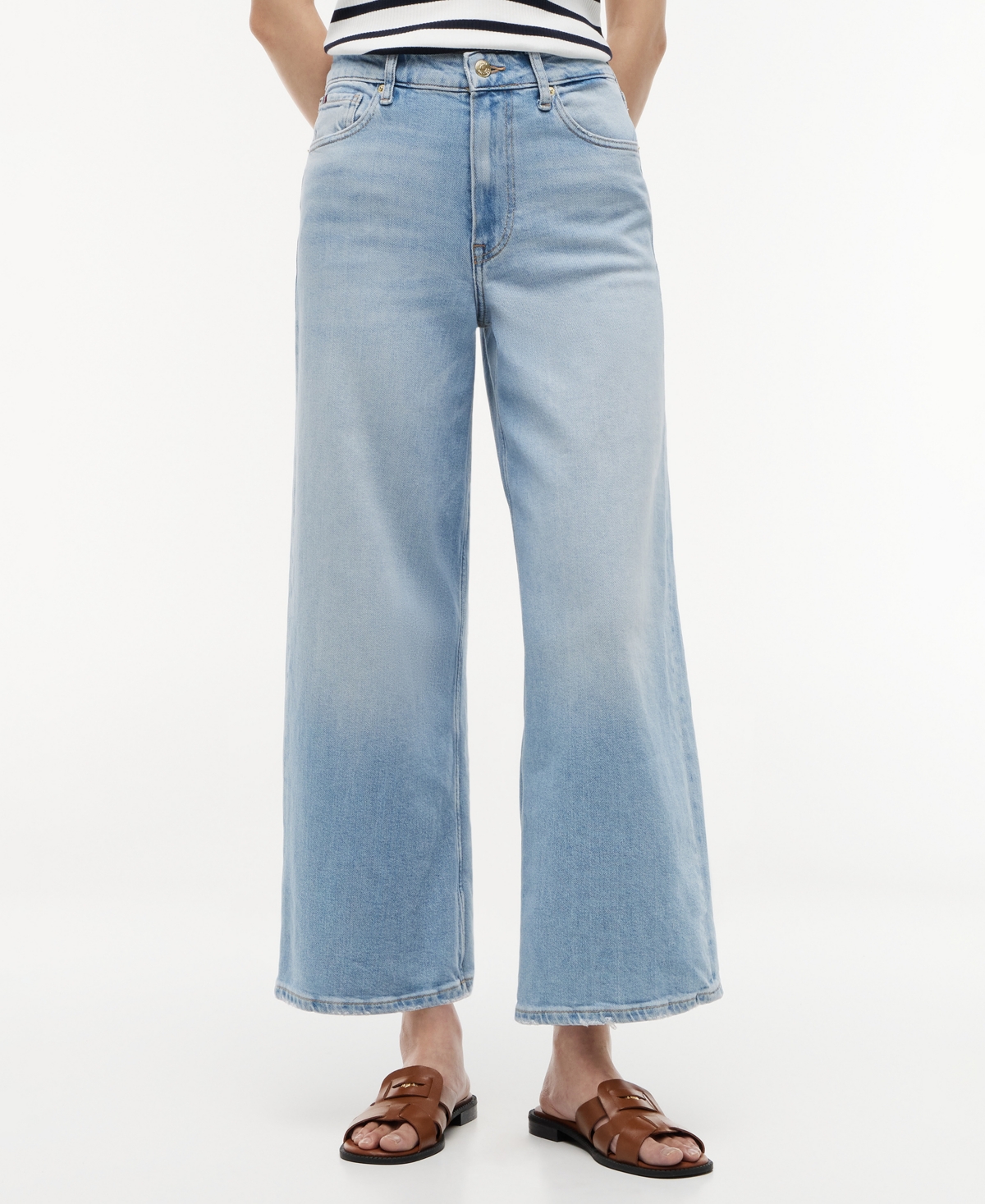 Click here for Tommy Hilfiger Womens Stretchy Wide-Leg Jeans - Si... prices