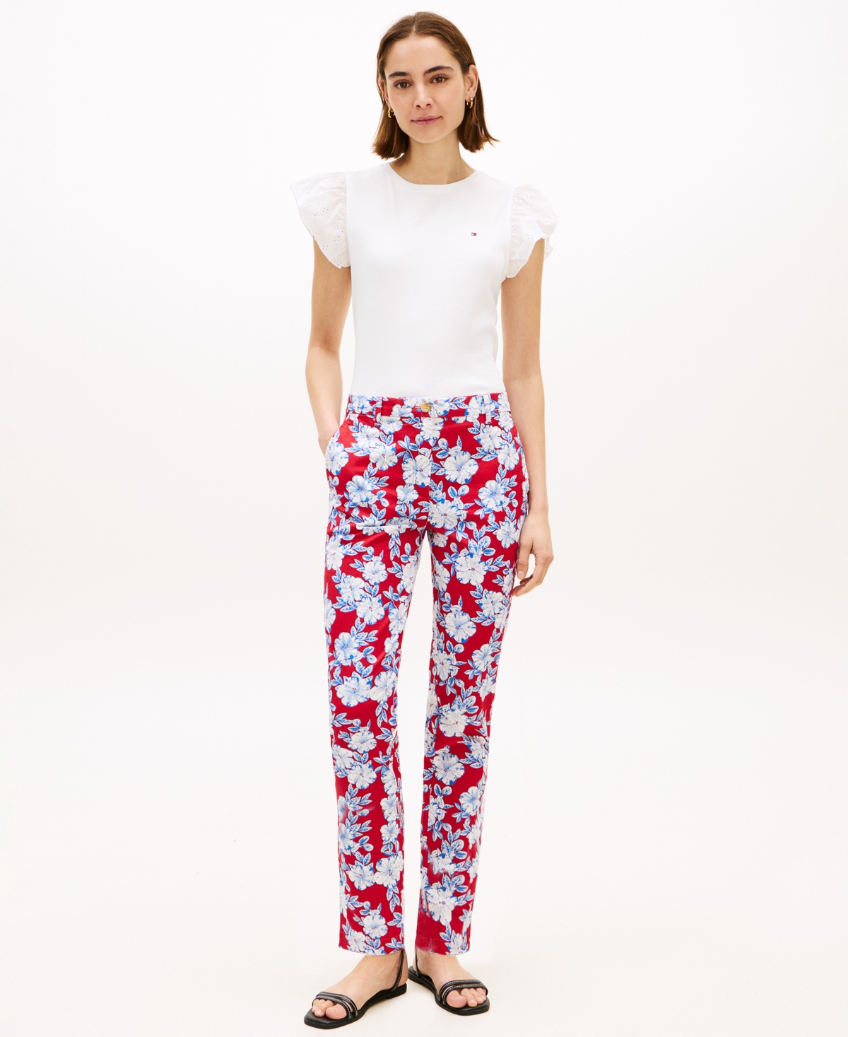 Click here for Tommy Hilfiger Womens Twill-Slim Chino Pants - Den... prices