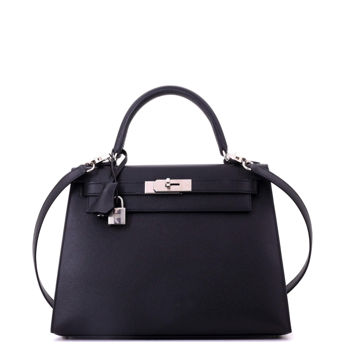 Click here for Pre-Owned HERMES Kelly 28 Handbag Black Epsom with... prices