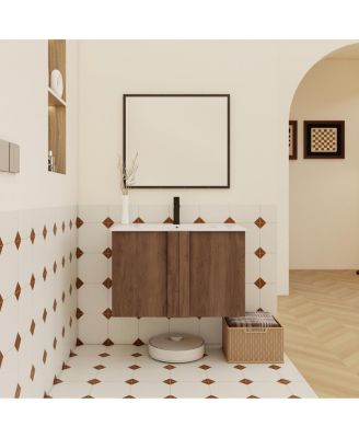 Click here for Sillysis Wall Mounted Bathroom Vanity With Ceramic... prices