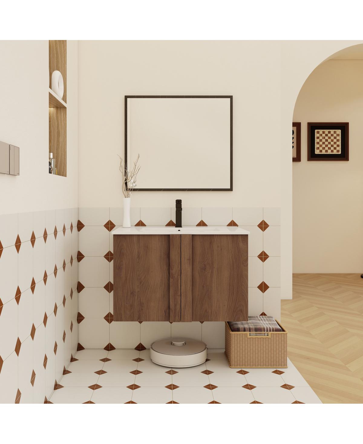 Click here for Sillysis Wall Mounted Bathroom Vanity with Ceramic... prices