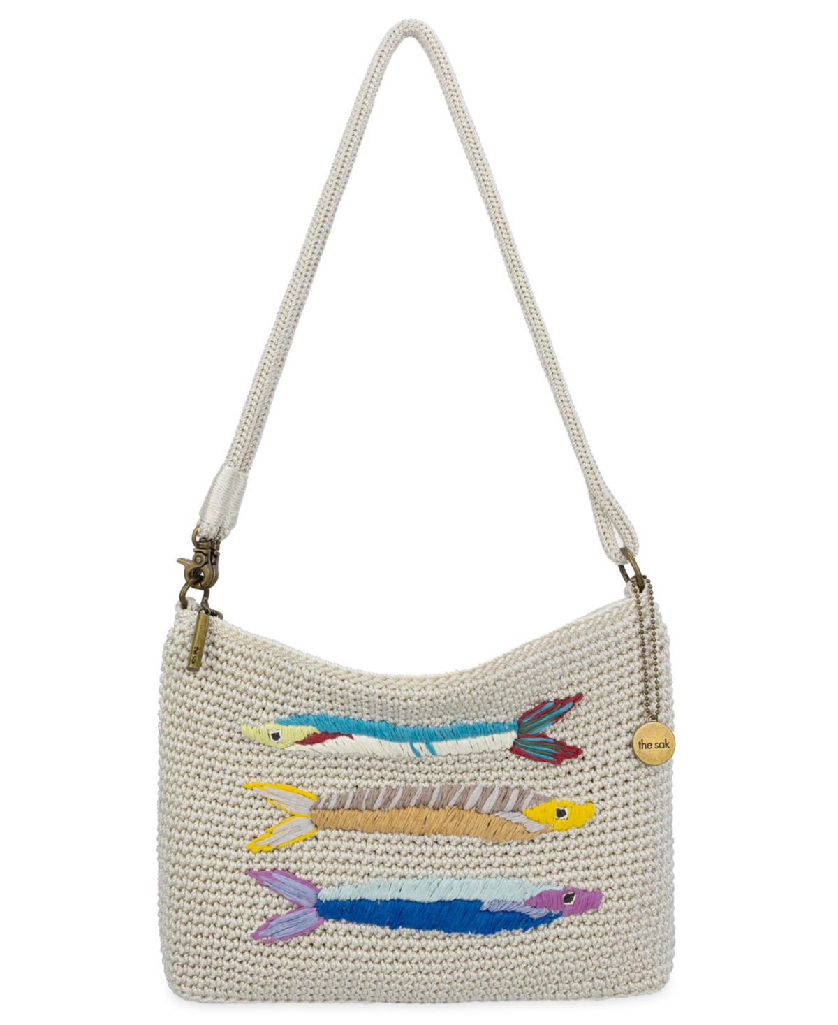 Click here for The Sak Womens Lumi Crochet Crossbody Bag - Sardin... prices