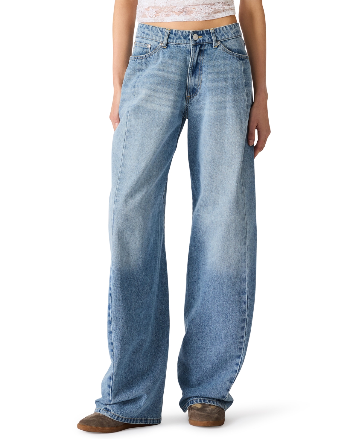 Click here for Steve Madden Womens Rori Baggy Jeans - Chloe Wash prices