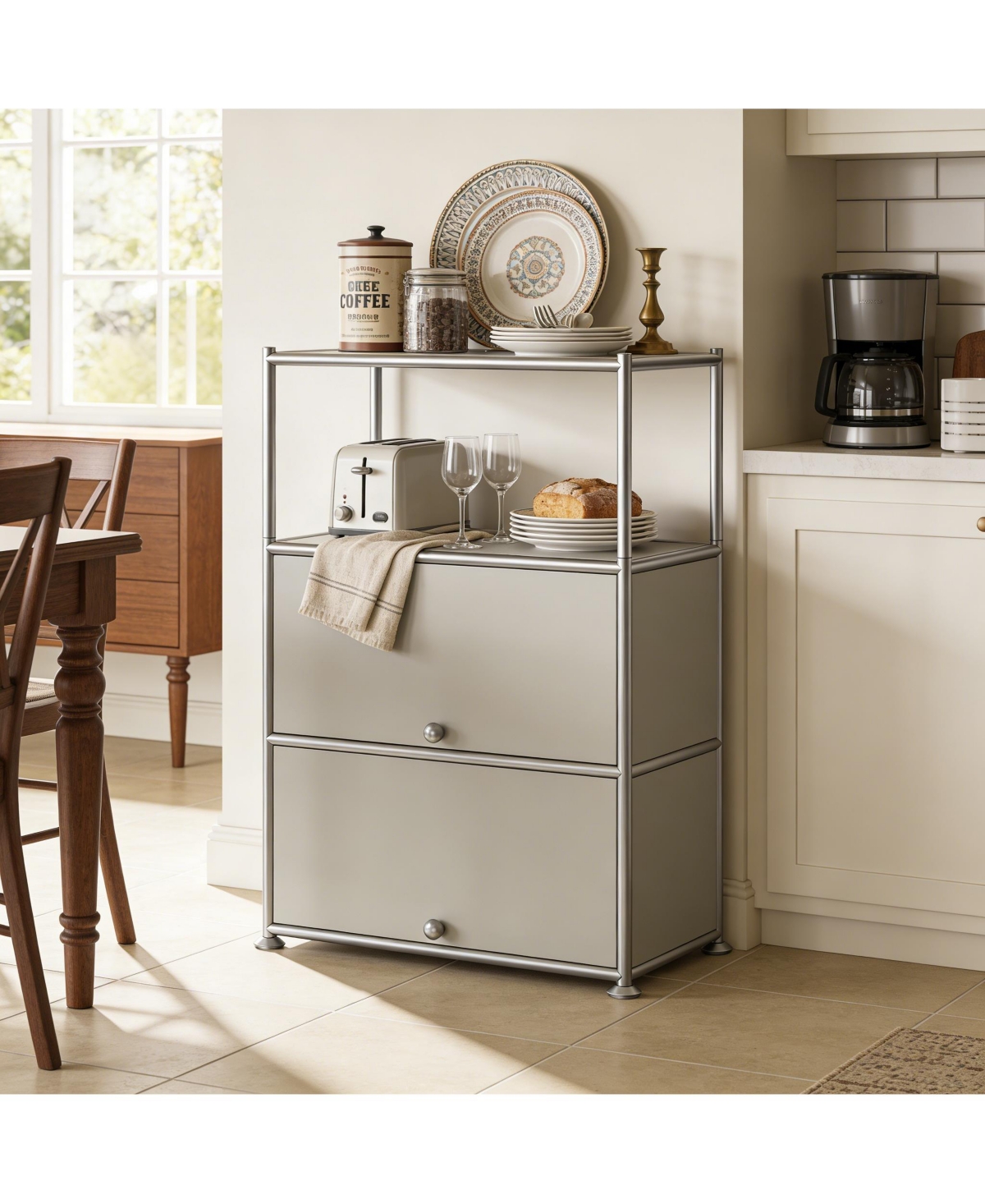 Click here for 3 Tier Modular Metal Sideboard Storage Cabinet  Mo... prices