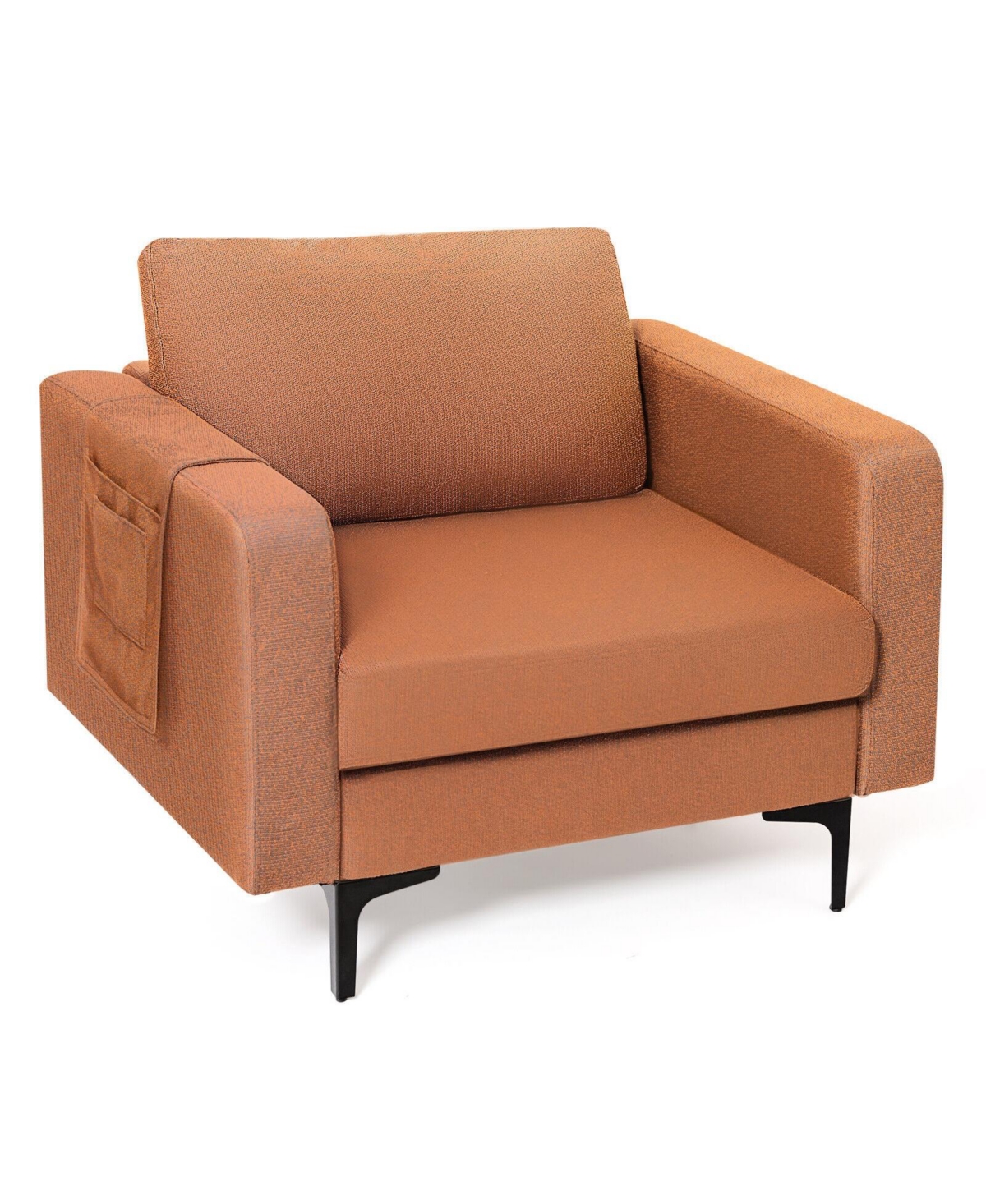 Click here for Slickblue Upholstered Modern Accent Chair with Sid... prices