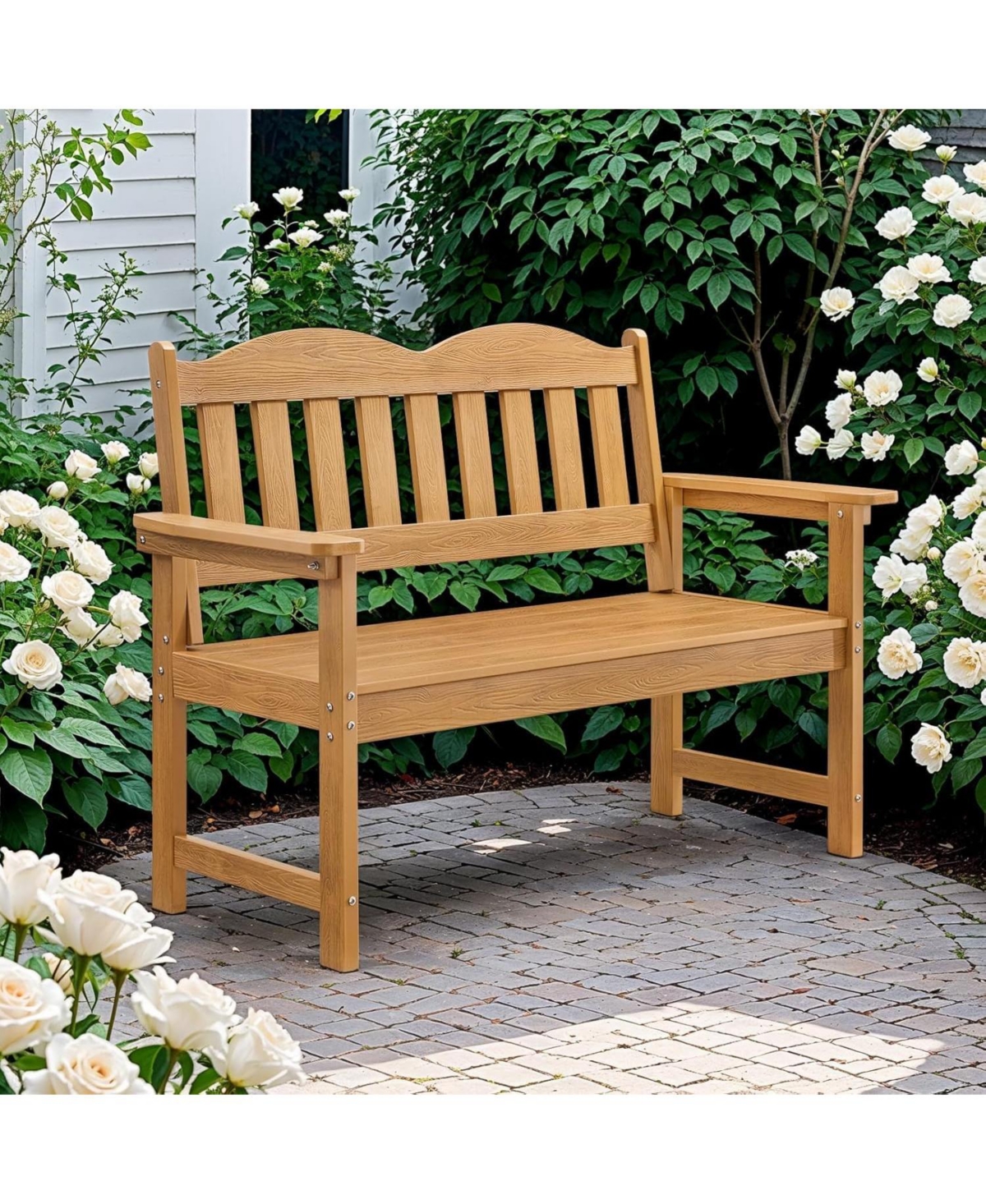 Click here for gaomon Garden Bench  2-Person Poly Lumber Patio Be... prices