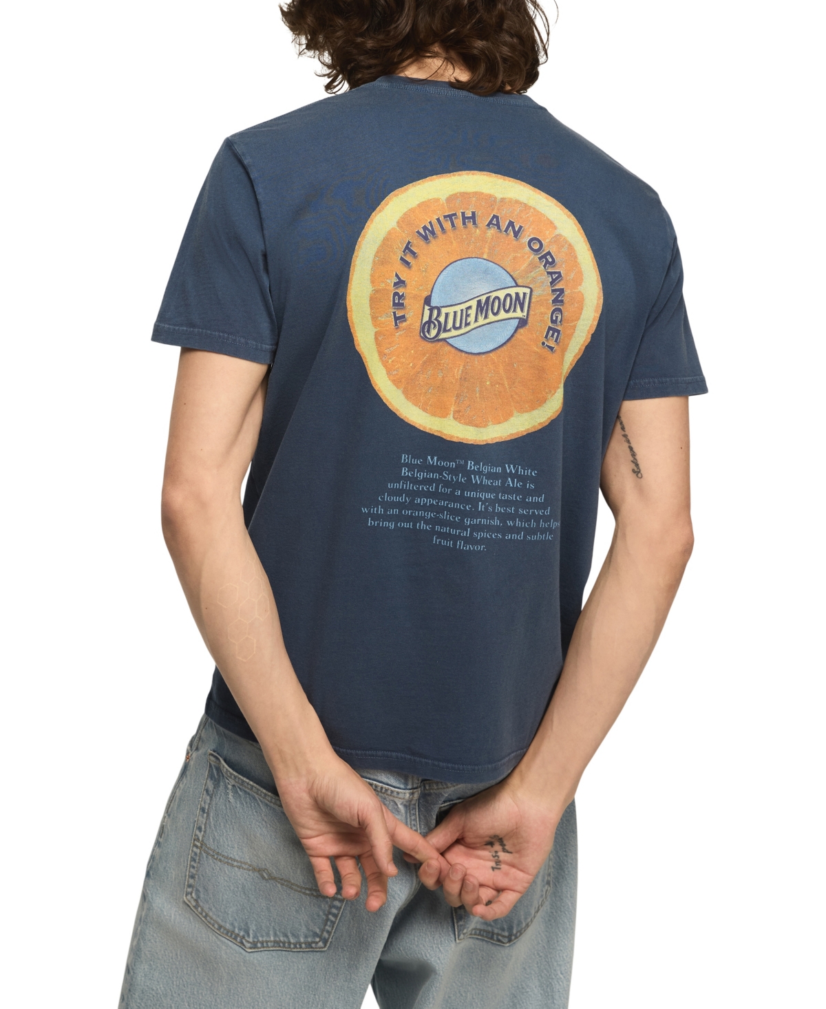 Click here for Lucky Brand Mens Blue Moon Orange Graphic T-Shirts... prices