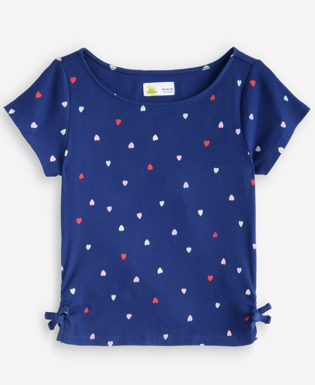 Click here for Epic Threads Girls 5-20 Hearts-Print Ribbed Tee  M... prices