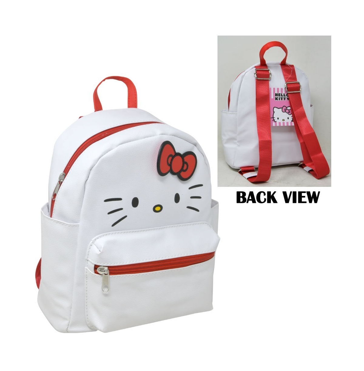 Click here for Hello Kitty 10 White Faux Leather Mini Backpack wi... prices