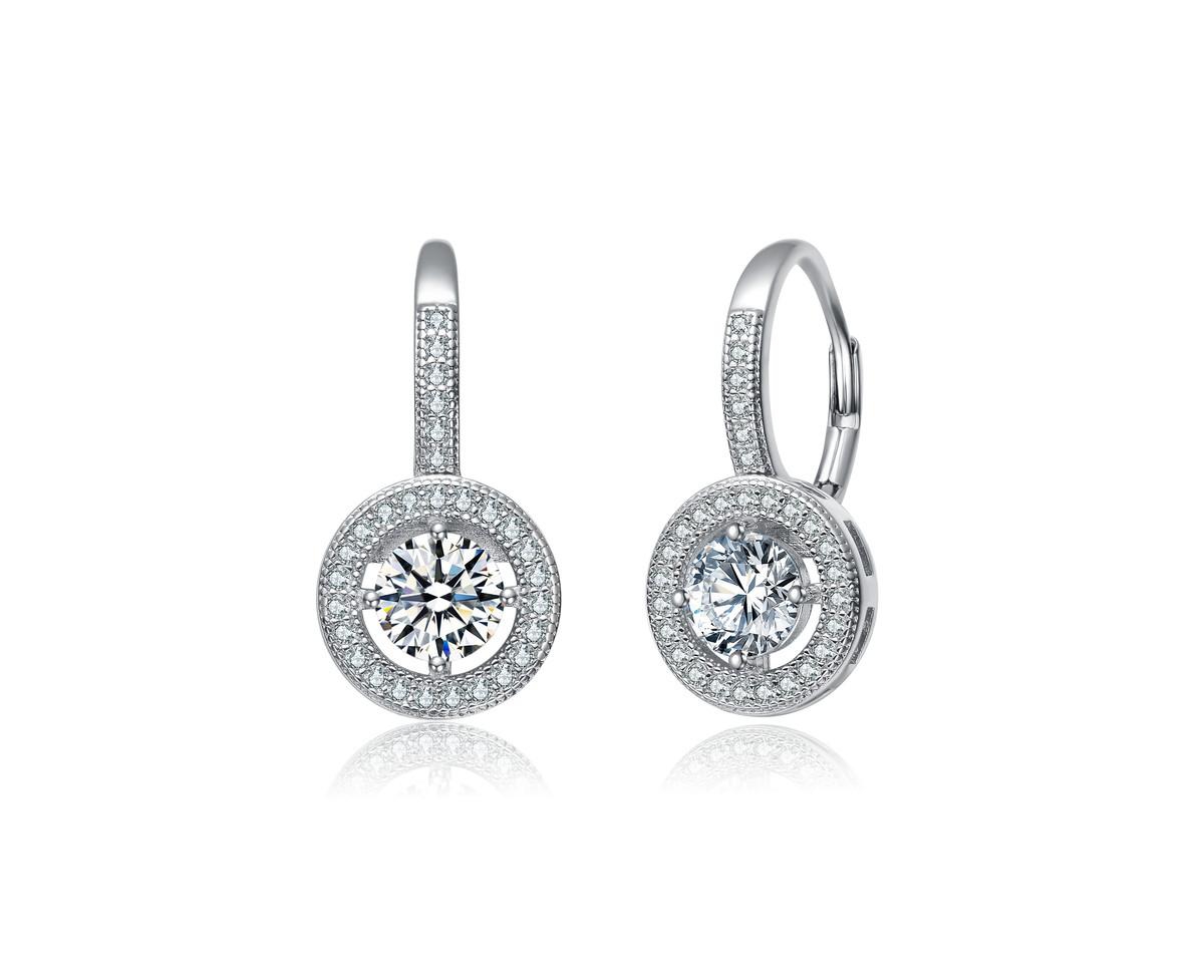 Click here for White Gold Plating with Green Cubic Zirconia Drop... prices